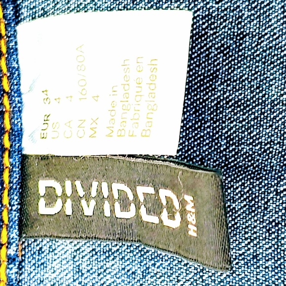 H&M | Tops | Hm Divided Jean Button Down Shirt | Poshmark